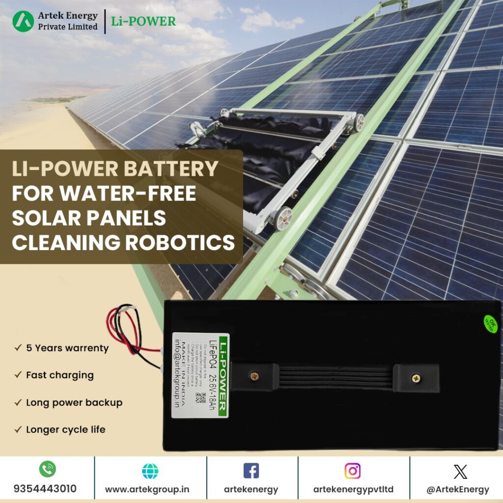 Solar Panel Cleaning Robot Lithium Batteries